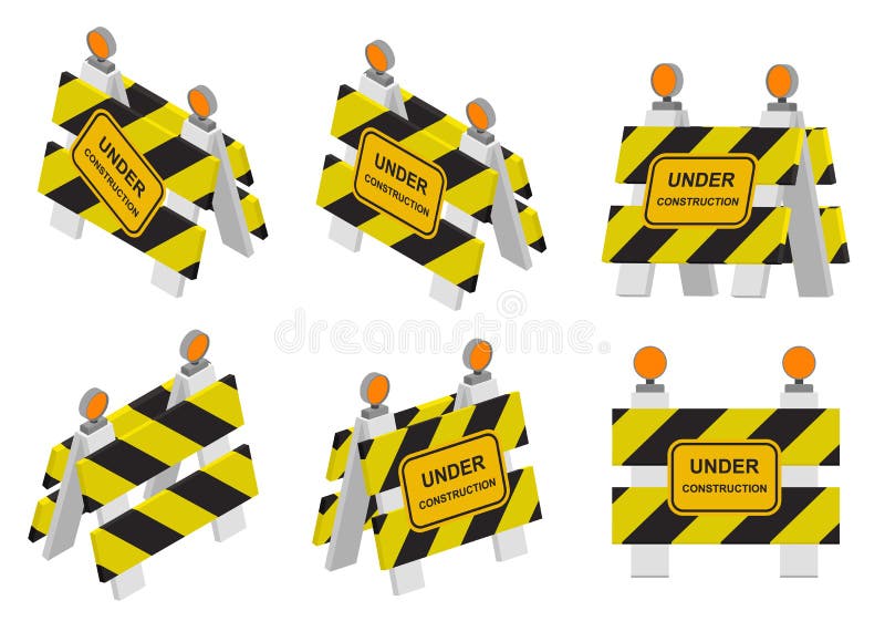 Road Sign Under Construction Stock Vector - Illustration of sign ...