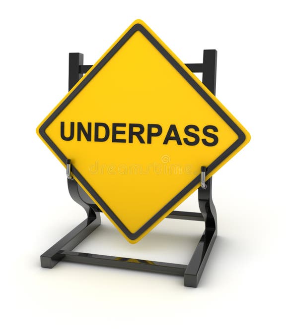 Road sign - underpass stock illustration. Illustration of roadsign ...
