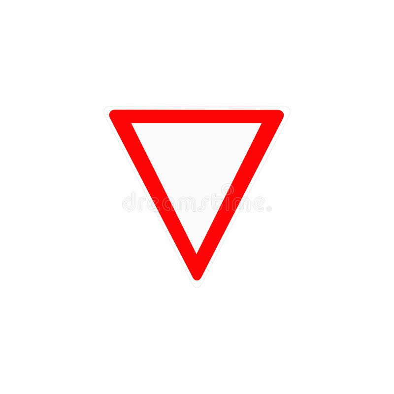 Blank Yield Sign Stock Illustrations – 214 Blank Yield Sign Stock ...