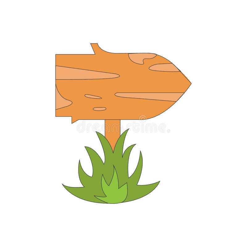 Road Sign Vector Isolated Icon on White in Cartoon Style. Stock Vector ...