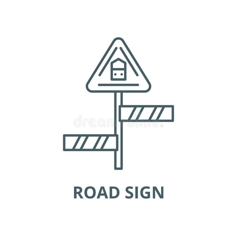 Road Sign Vector Line Icon, Linear Concept, Outline Sign, Symbol Stock ...