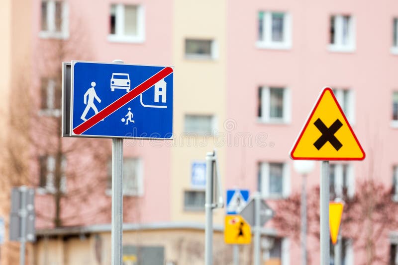 Road sign warning stock image. Image of bright, bicycle - 49149493