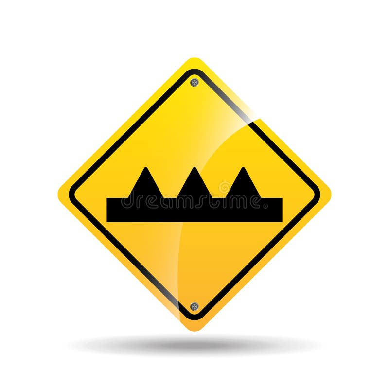 Road Sign Warning Icon Design Stock Vector - Illustration of post ...