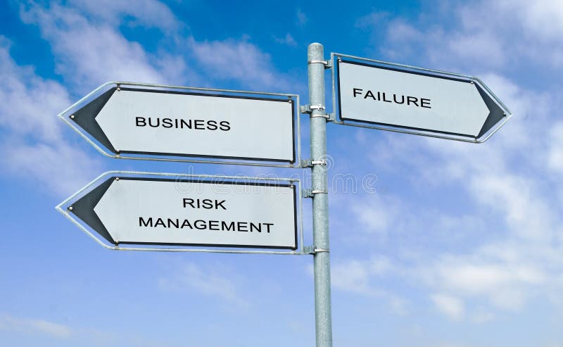 Road Sign with Words Business, Risk Management, Failu Stock Photo ...