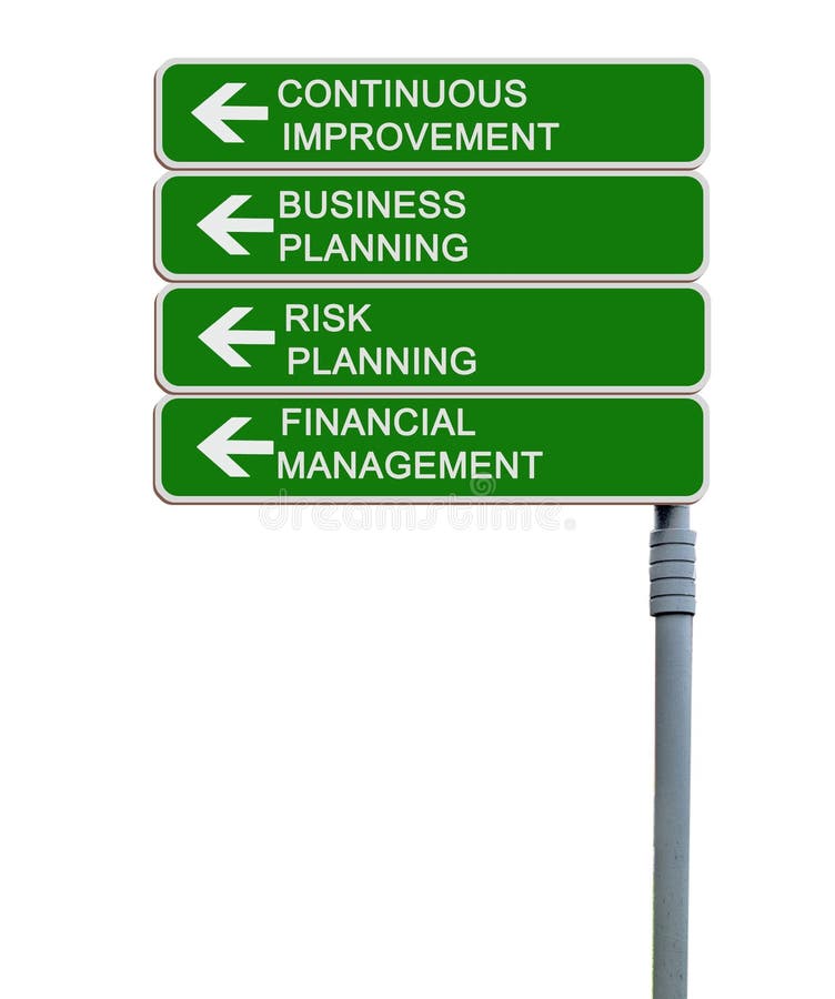 Road Sign with Words Continuous Improvement Stock Image - Image of ...