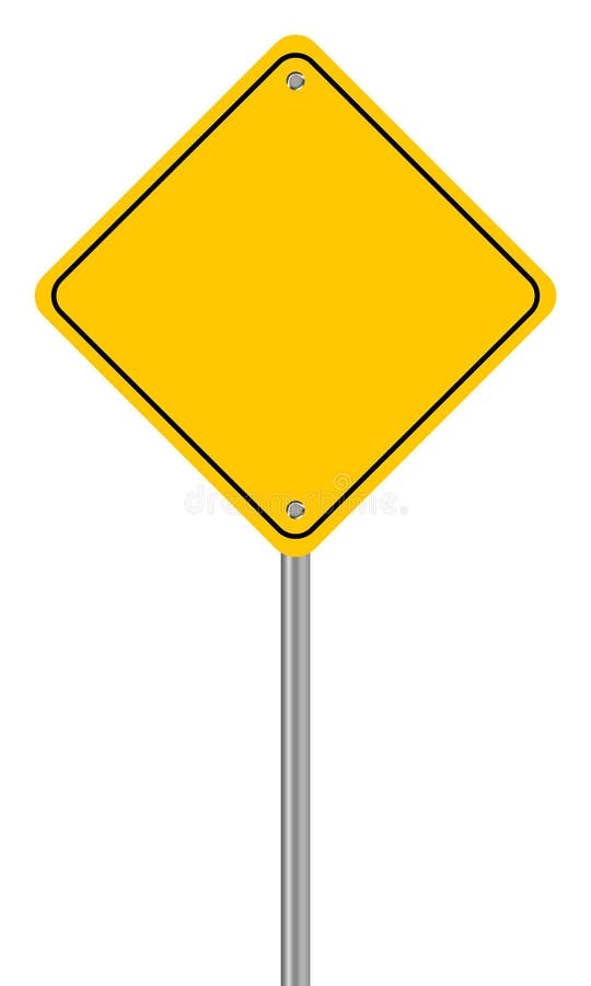 Road Sign Yellow. Illustration of Blank Warning Road Sign Icon for Web ...