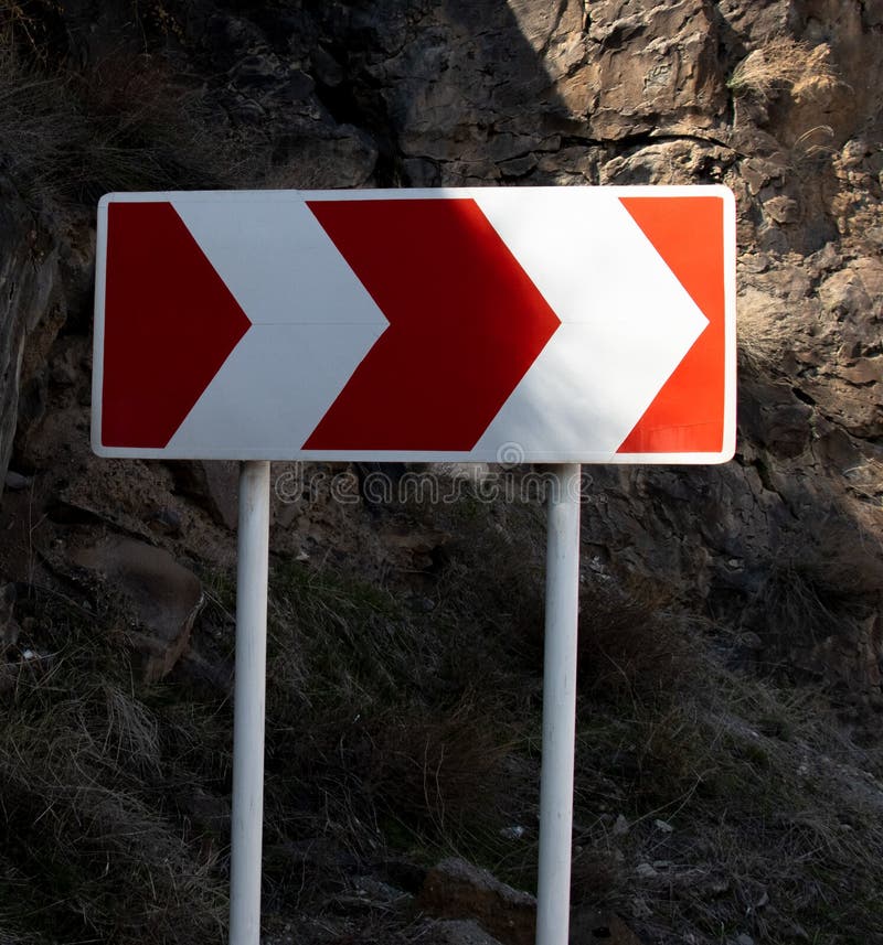 Road Signal on the Road, Right Signal Stock Image - Image of road ...
