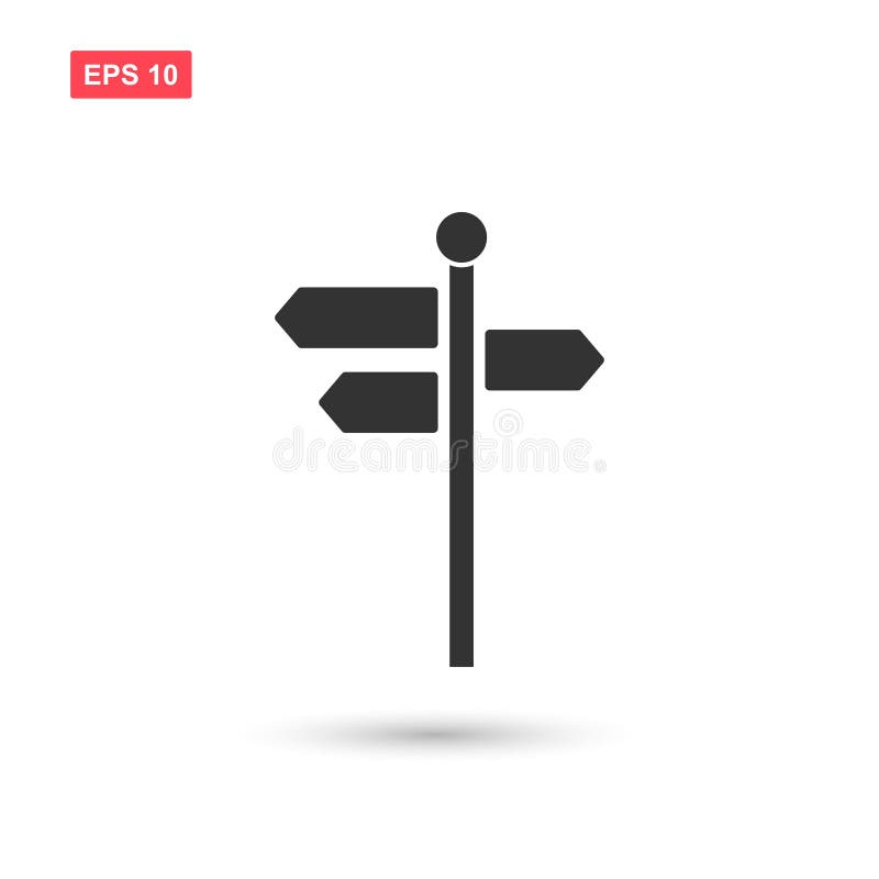 Road Signpost Vector Design Isolated Stock Vector - Illustration of ...