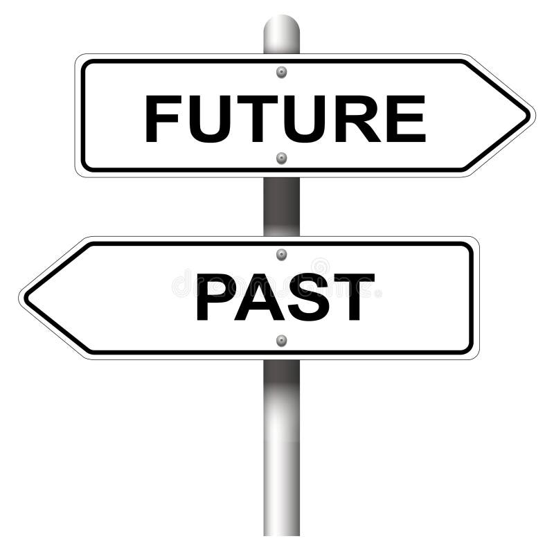 Road Signpost with Words Future, Past on White Background Stock Photo ...