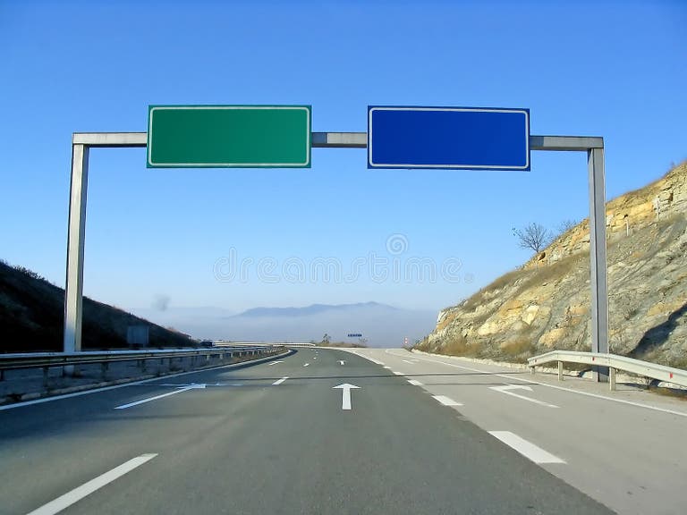 Road with signs stock photo. Image of road, highway, signs - 12747752