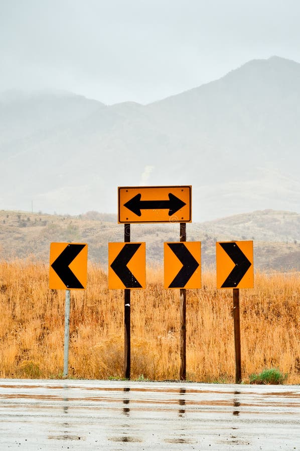 Road signs stock image. Image of sign, indecisive, yellow - 16661955