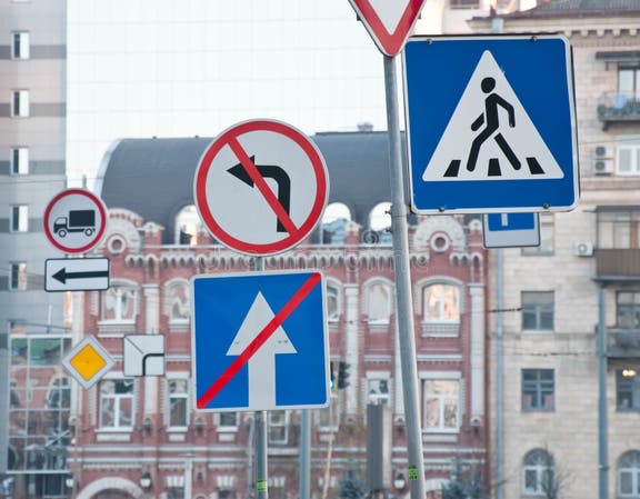 213 Many Different Road Signs Stock Photos - Free & Royalty-Free Stock ...