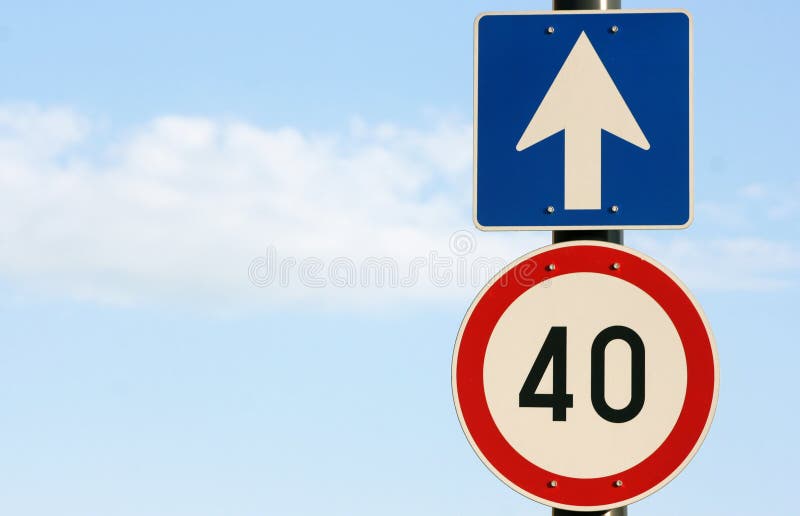 Maximum 40 Sign stock image. Image of automobile, highway - 5297163