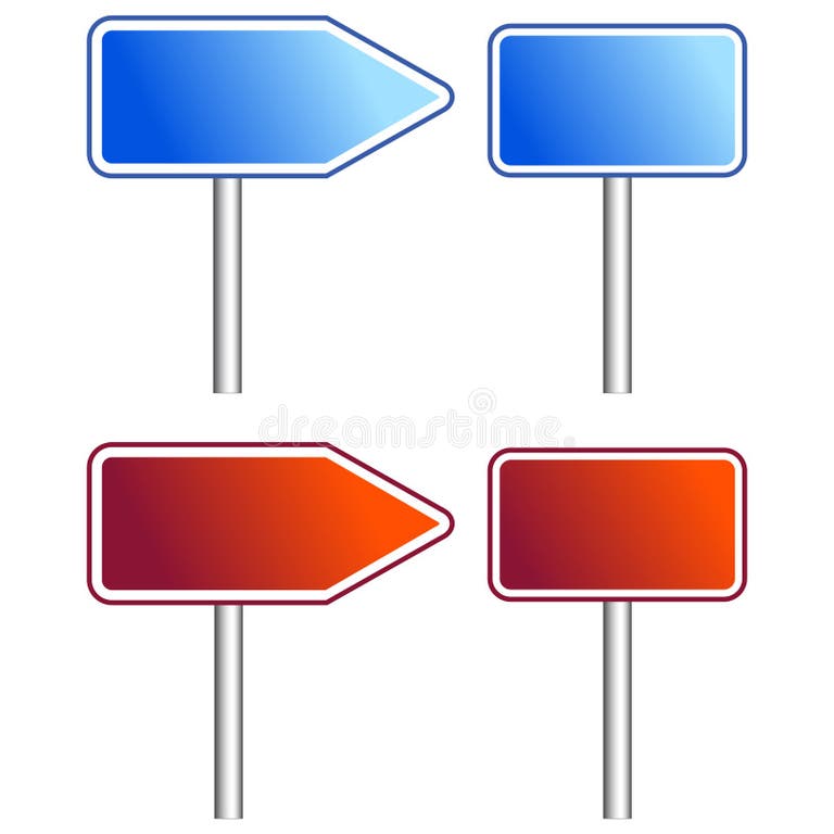 Empty Rectangle Road Signs Stock Illustrations – 104 Empty Rectangle ...