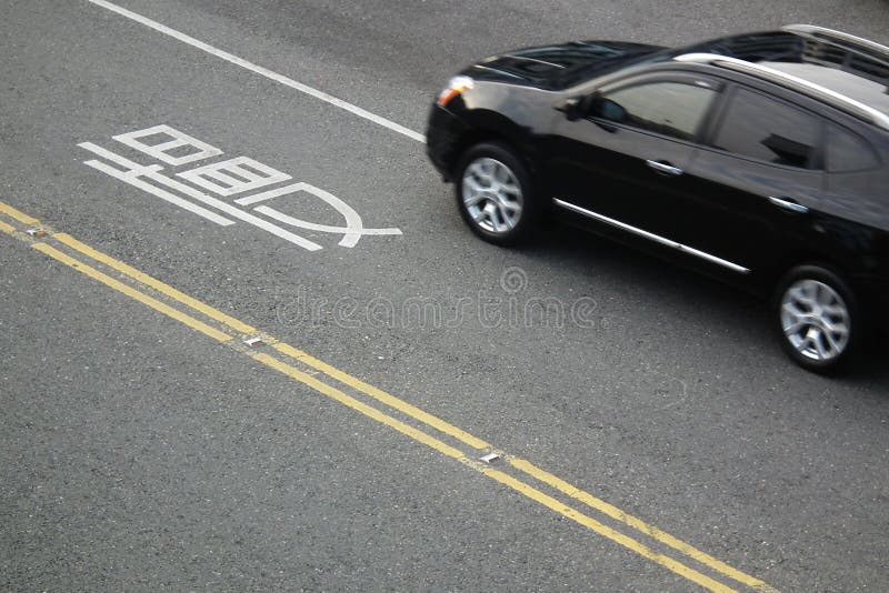 Road signs and car stock photo. Image of road, yellow - 22800032