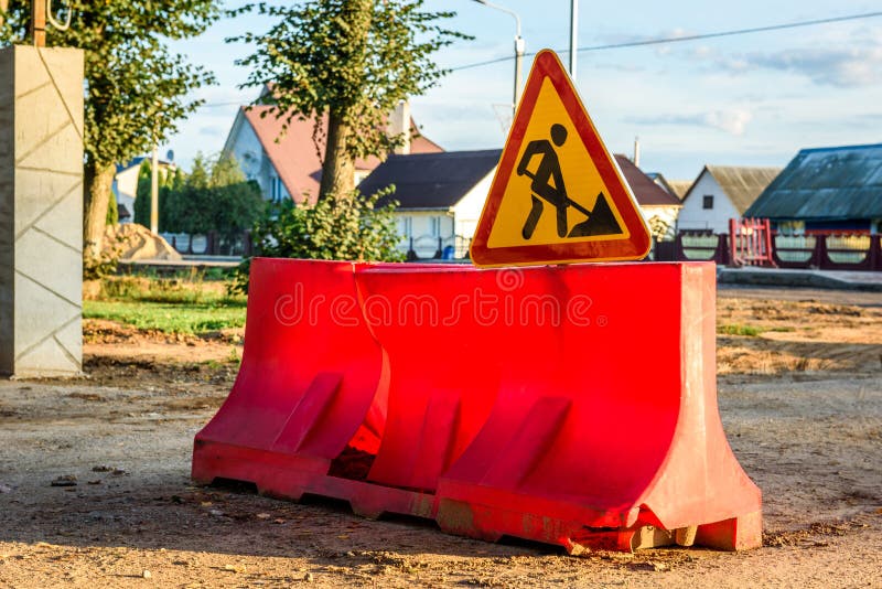 Road Signs. Caution Symbol Under Construction, Work in Progress Sign ...