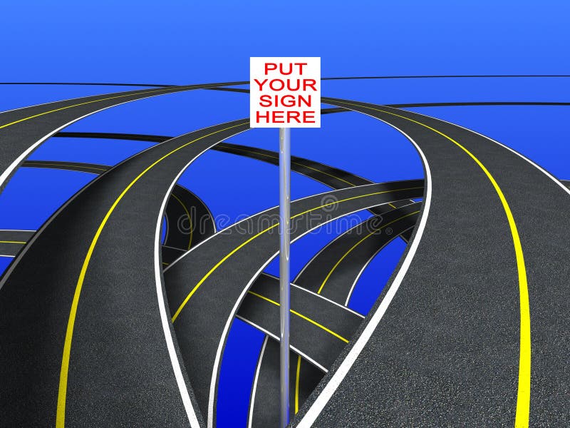 Road Signs (continuous Strip) Stock Illustration - Illustration of ...