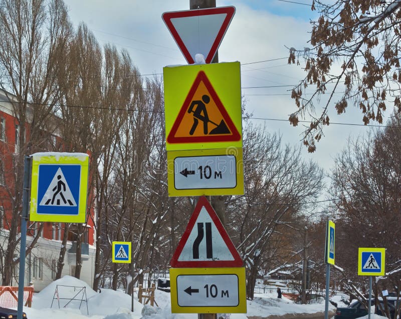 Road Signs at the Crossroads of the City. Stock Photo - Image of choice ...