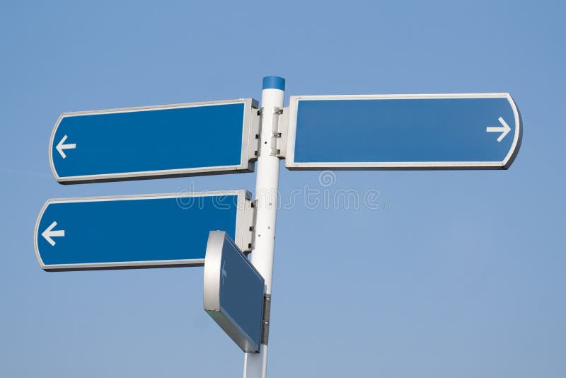 Road signs direction stock image. Image of blue, direction - 23344853