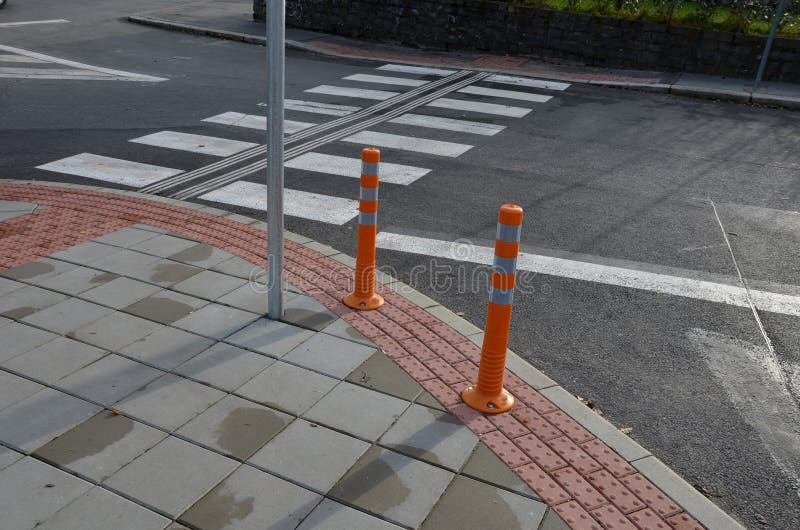 Road Signs Drawn on the Road Side. Zebra Where he Must No Stock Image ...