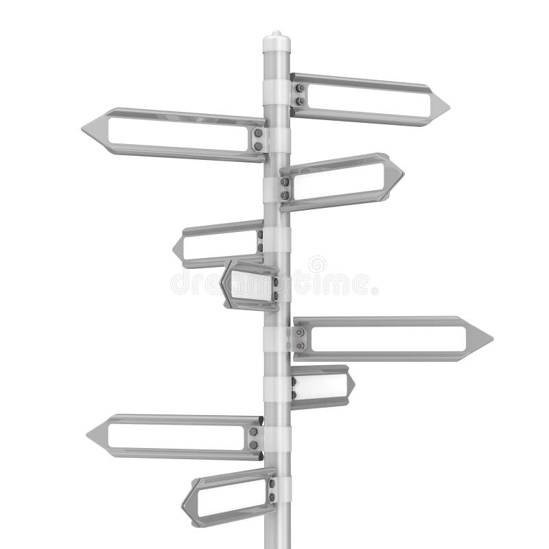 Road Signs with Empty Space for Inscriptions Stock Illustration ...