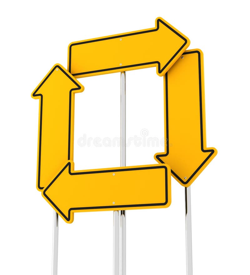 Road Signs Forming Loop Stock Illustrations – 2 Road Signs Forming Loop ...