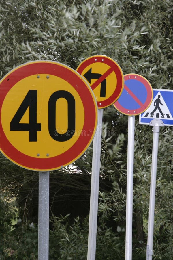 Road signs stock photo. Image of mass, grass, limit, yellow - 35847388