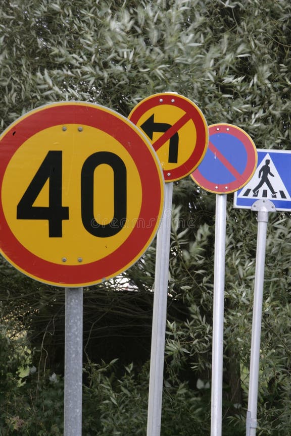 Road signs stock photo. Image of mass, grass, limit, yellow - 35847388