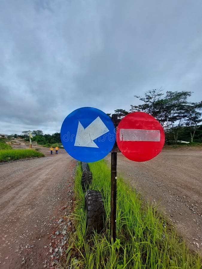 Road Signs in the Mining Industry Work Area Stock Image - Image of area ...