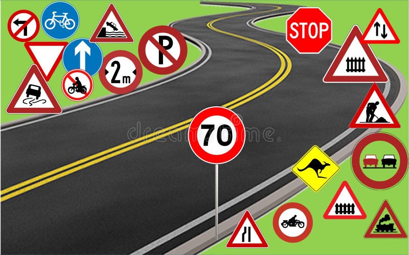 Road Signs for Multi-purpose Use. Illustration. Stock Illustration ...
