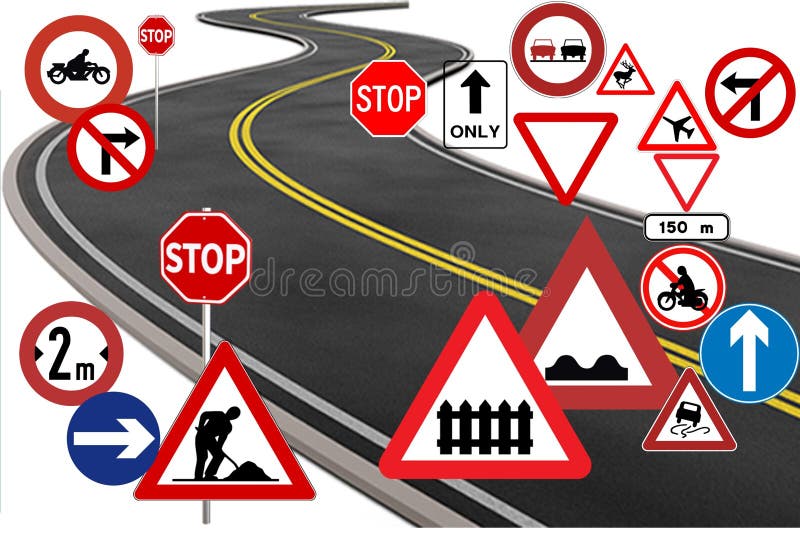Road Signs for Multi-purpose Use. Illustration. Stock Illustration ...