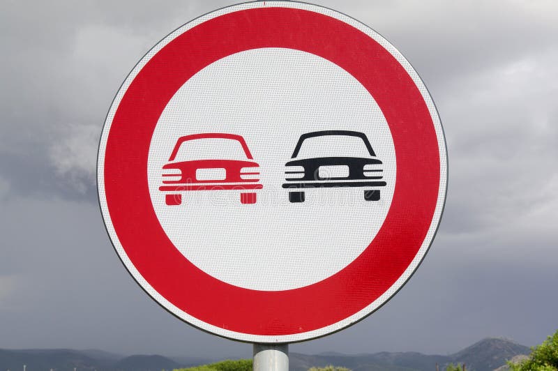 No overtaking. Road sign stock photo. Image of road, traffic - 21821448