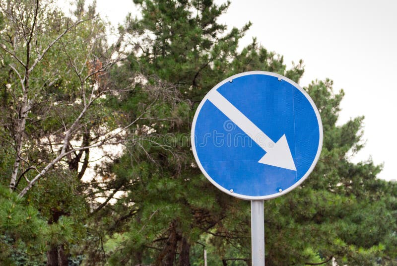 Road Signs, Road Sign, Driving Direction on a Background of Trees Stock ...