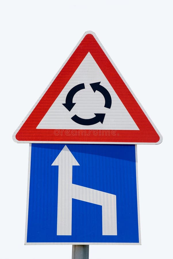 Road signs 24 stock photo. Image of blue, road, roundabout - 32323716