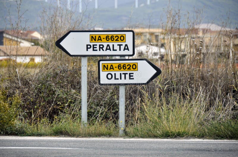 Road Signs on the Spanish Road Stock Photo - Image of guide, highway ...