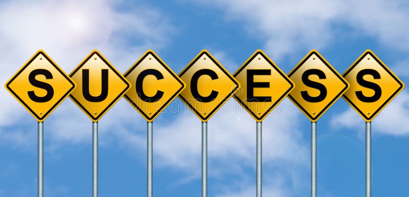 Road signs of success. stock illustration. Illustration of choice ...