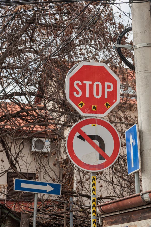 Road signs turnaround stock photo. Image of highway - 371401000