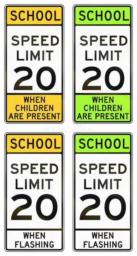 Road Signs Used in the US State of Delaware Stock Illustration ...