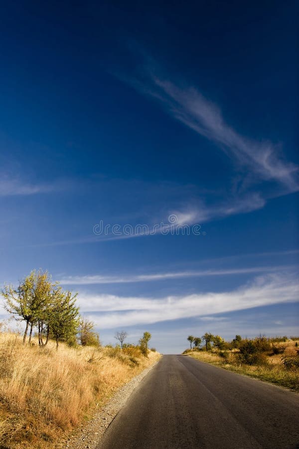 Road and sky stock photo. Image of exploration, bend, shoulder - 3330424