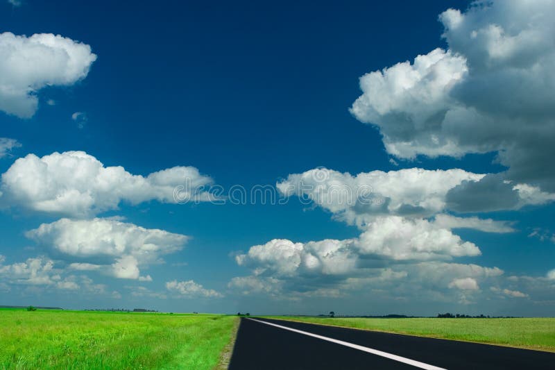Road and sky stock photo. Image of road, clouds, empty - 7741094