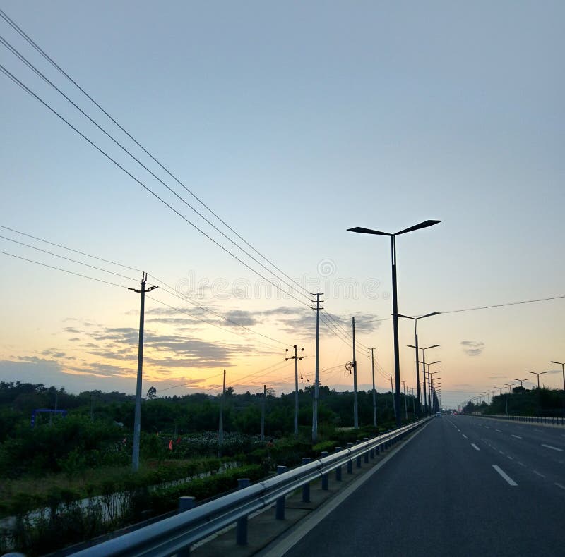 Road, Sky, Highway, Overhead Power Line Picture. Image: 120412321
