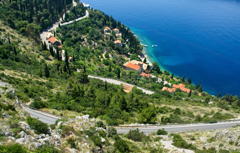 Road on the slope stock image. Image of settlement, outdoor - 21153649