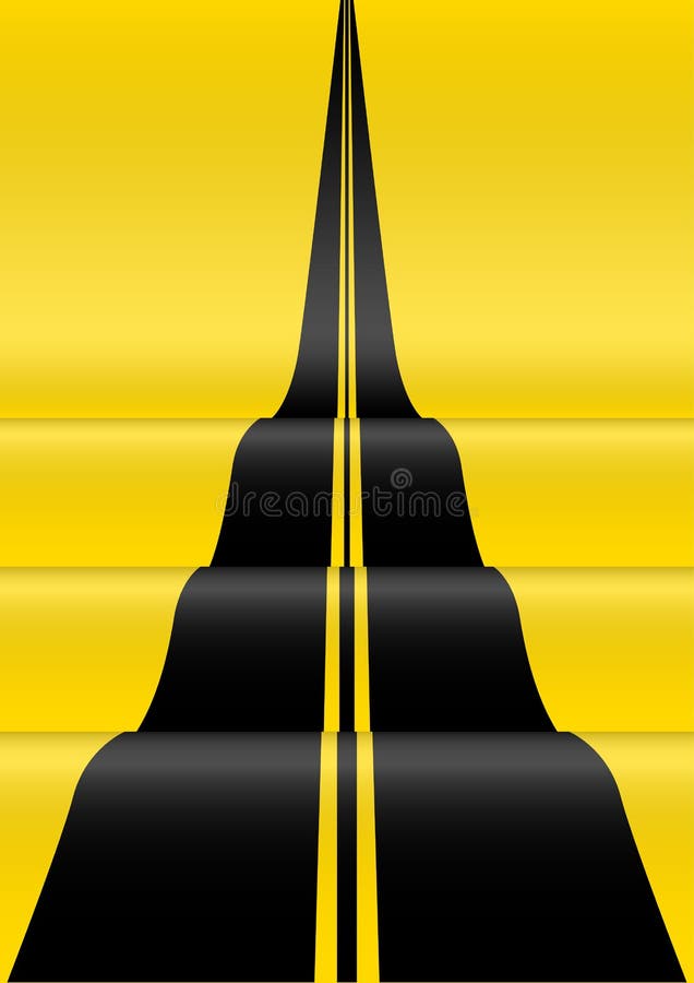 Road slope to infinity stock vector. Illustration of direction - 90982181