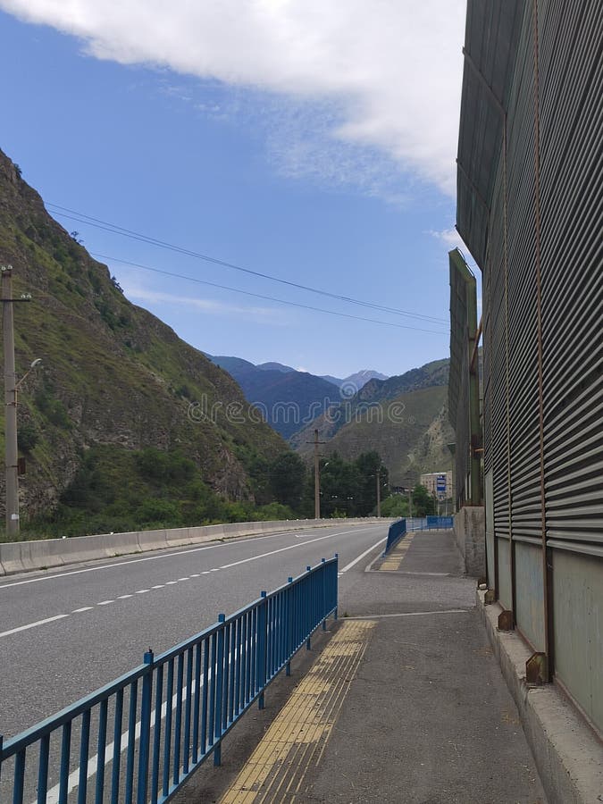 Road To the Ossetian Mountains Stock Image - Image of lane, transport ...