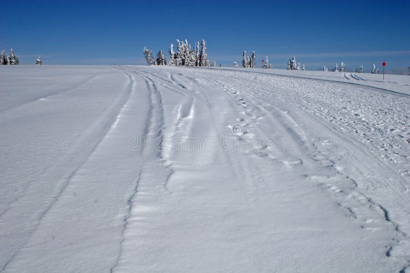 Road in the snow stock photo. Image of road, winter, blue - 14056498