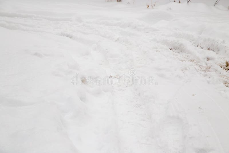 Road in the snow stock image. Image of surface, track - 100707985