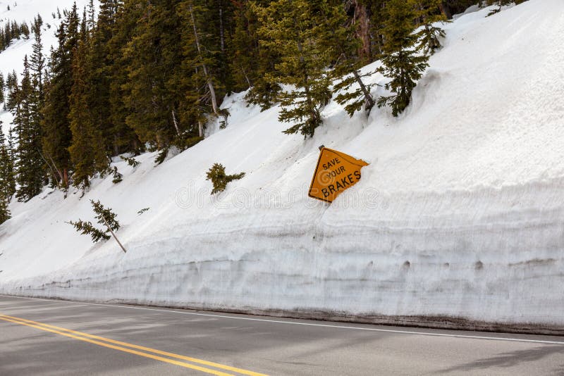 Road of snow wall stock photo. Image of journey, nature - 104229766