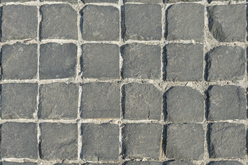 The Road of Square Stones. Background of Gray Old Stone Stock Photo ...