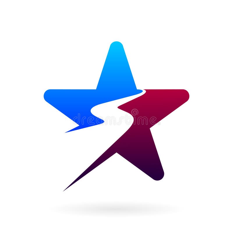 Road Star Logo with Bold Concept Stock Vector - Illustration of action ...