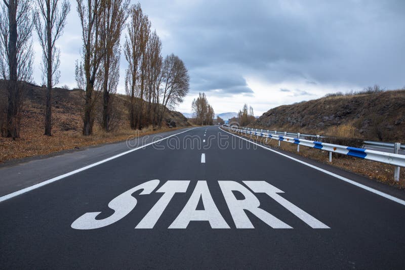 Road with start stock image. Image of street, next, direction - 193057953